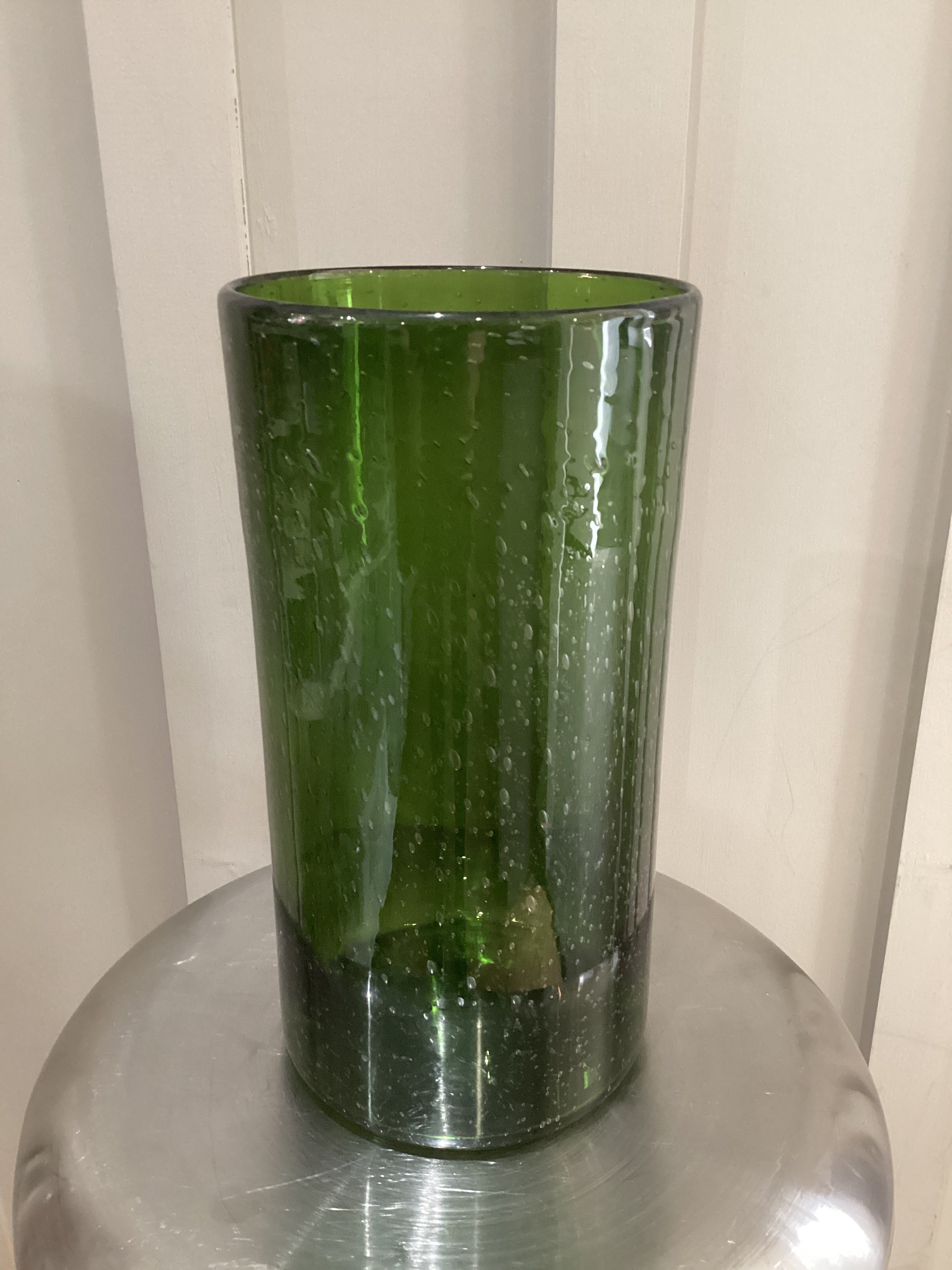 Ovy Hunter Green Cylinder Glass Vase | Samantha Nass Floral Design ...